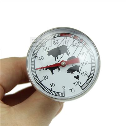Termometar za pecenje i surenje 0-120C prohrom