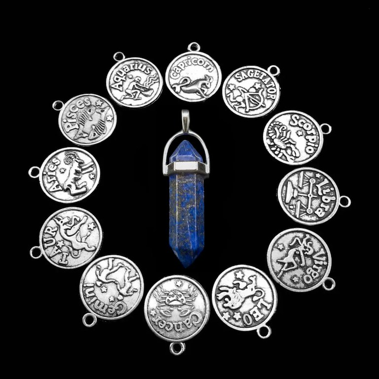Lapis Lazuli Privezak sa Horoskopskim Znakom