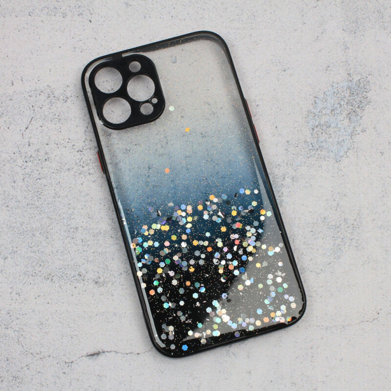 Maskica Frame Glitter za iPhone 12 Pro Max 6.7 crna