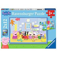 Avanture Pepe Prase Puzzle slagalice 2x12 delova Ravensburger 05574