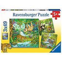 Zabavna džungla Puzzle slagalica 3x49 delova Ravensburger 05180