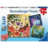 Bajkovita stvorenja Puzzle slagalica 3x49 delova Ravensburger 05181