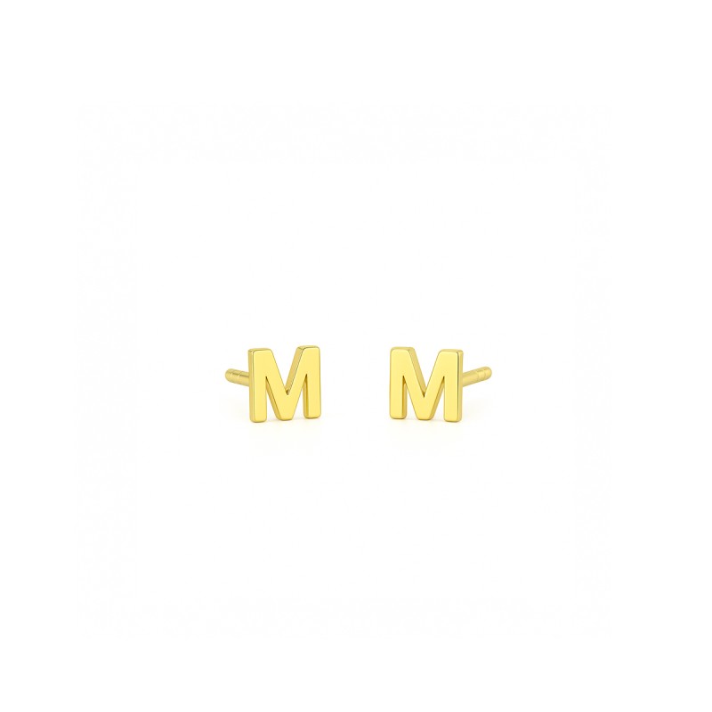 Earrings mini mini letter M