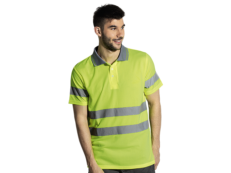 VISION POLO, sigurnosna polo majica, neon žuta