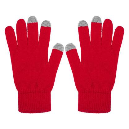 TOUCH GLOVE, rukavice sa tri aktivna „touch“ prsta, crveni, S/M