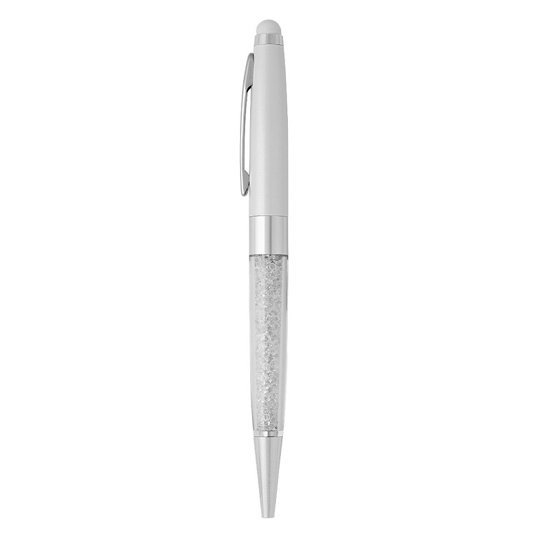 BARONESA, metalna „touch“ hemijska olovka, bela