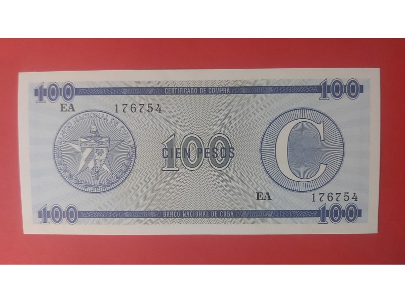 100 pesos 1985 god Kuba UNC