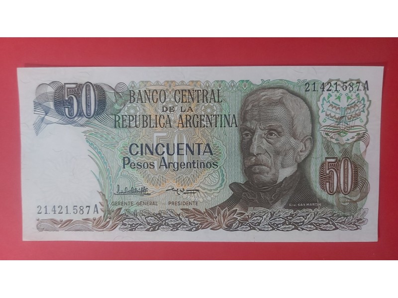 50 pesos 1983 god Argentina aUNC