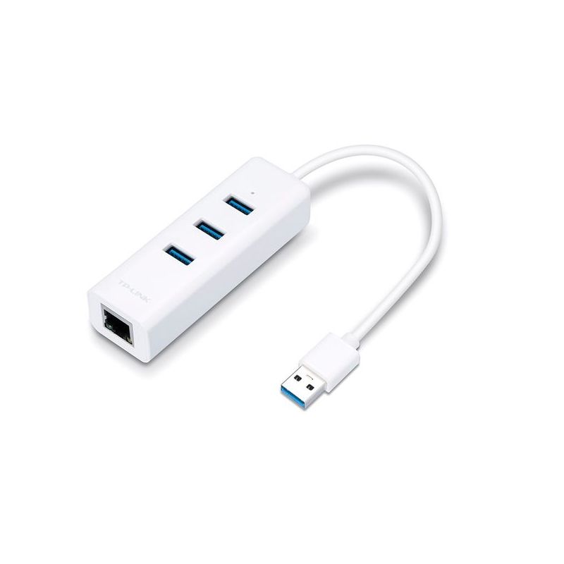 Adapter TP-LINK UE330 USB 3.0 to RJ-45 Gigabit Ethernet Network/1x LAN/3x USB 3.0 Hub