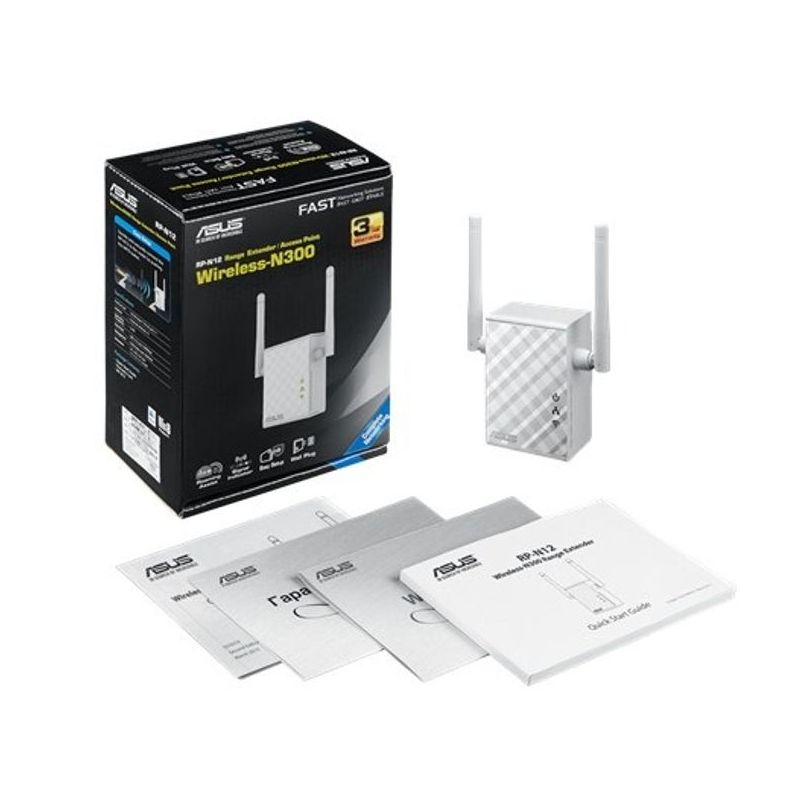 Ekstender dometa ASUS RP-N12 Wi-Fi/N300/300Mbps/2 externe antene