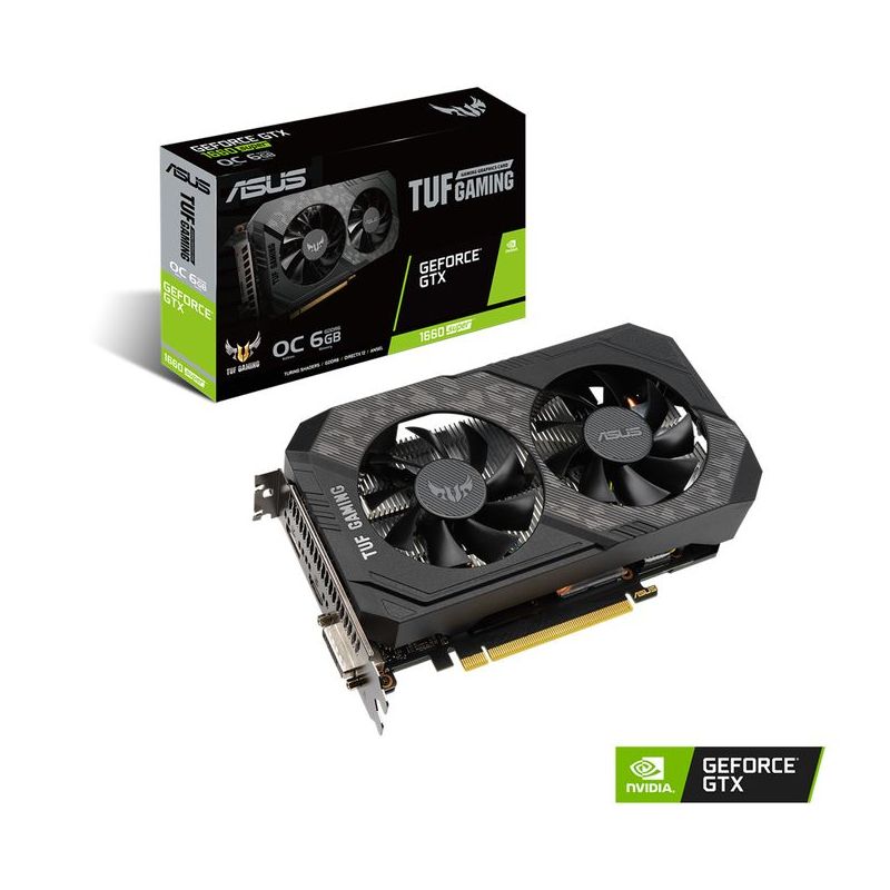 Grafička karta ASUS GTX1660 SUPER TUF-GTX1660S-O6G-GAMING NVD/6GB/GDDR6/256bit/crna