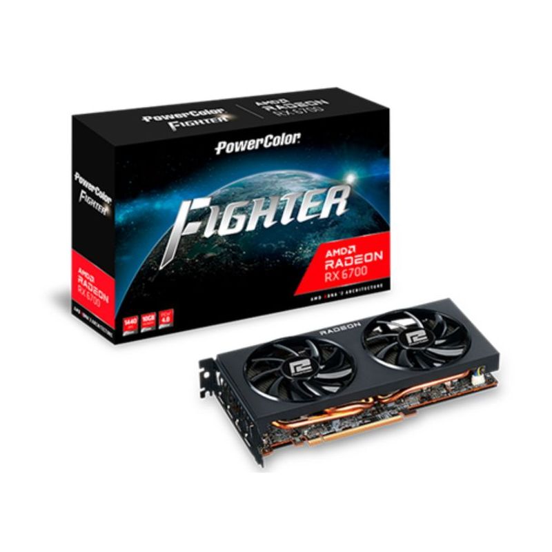 Grafička karta POWER COLOR Fighter RX6700 AXRX 67 10GBD6-3DHOC AMD/10GB/GDDR6/160bit/crna