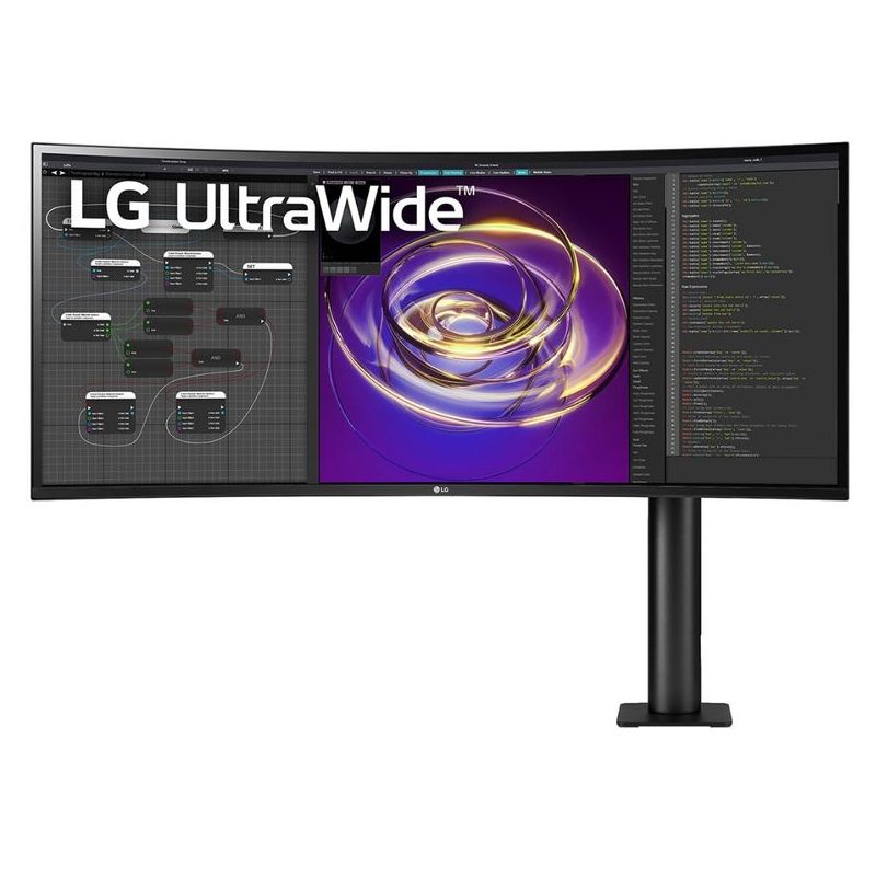 Monitor LG ERGO 34WP88C-B 34″/IPS,21:9,zakrivljen/3440×1440/60Hz/5ms GtG/HDMIx2,DP,USB/visina/crna