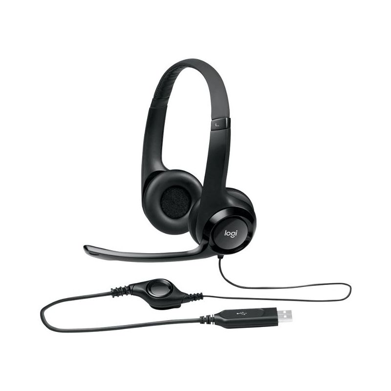 Slušalice LOGITECH H390 žične/USB/noise canceling mic/1,9m/crna