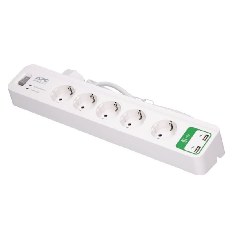 UPS, APC, 5 outlets, with 5V, 2.4A 2 port USB charger, 230V, Germany
