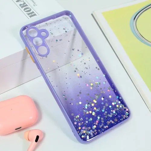 Futrola - maska Frame Glitter za Samsung A136 Galaxy A13 5G ljubicasta