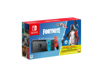 Nintendo Switch Console (Red and Blue Joy-Con) + Fortnite