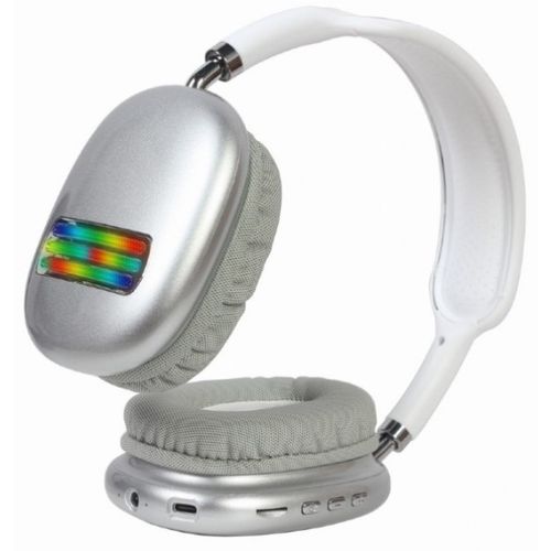 BHP-LED-02-W Gembird Bluetooth stereo Slualice sa mikrofonom Bt V5.0 400mAh/32Ohm, 2h Li-ion Bele