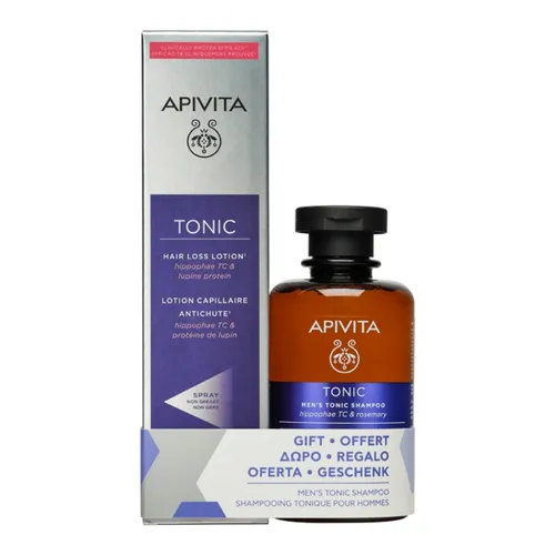 Losion protiv opadanja kose 150ml+Tonik šampon za muškarce 250m Apivita