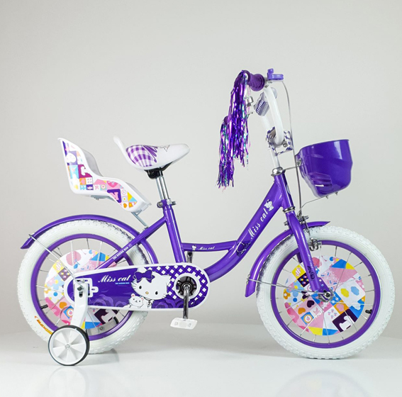 Bicikl dečiji miss cat violet veličina 16