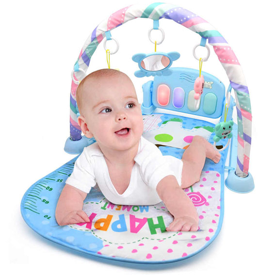 Paino bebi podloga sa visinometrom,svetlosnim i zvučnim efektima PLAVA