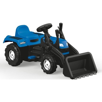 Traktor na pedale sa bager kašikom DOLU u plavoj boji