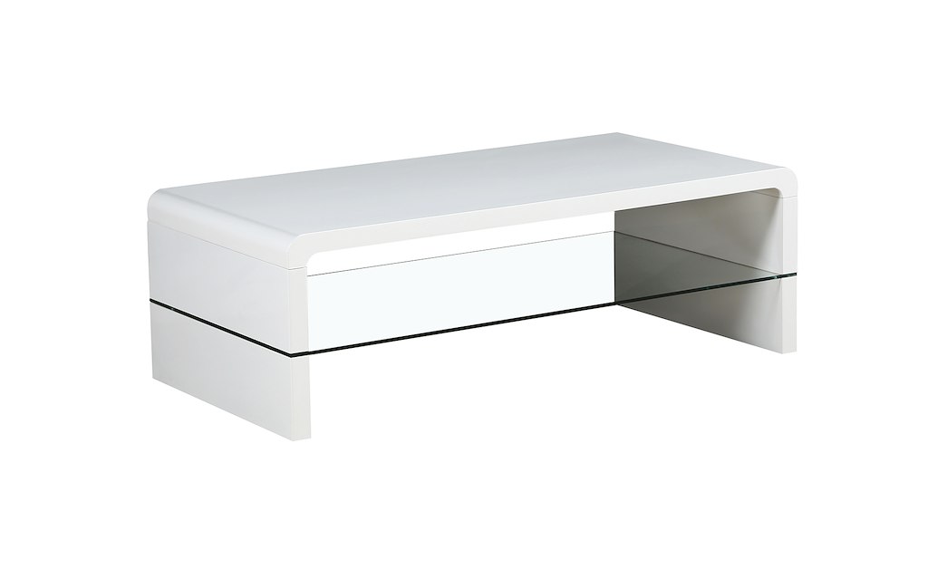 Best II klub sto 110x60x41cm beli v.s./staklo