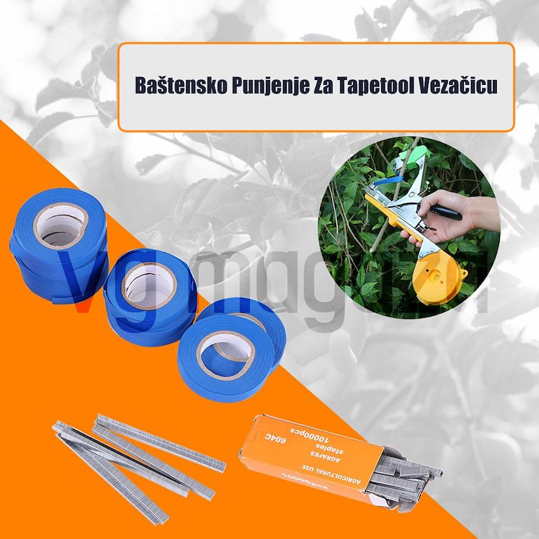 Baštensko punjenje za Tapetool vezačicu i vezivanje svih vrsta stabiljka biljaka, voća i povrća
