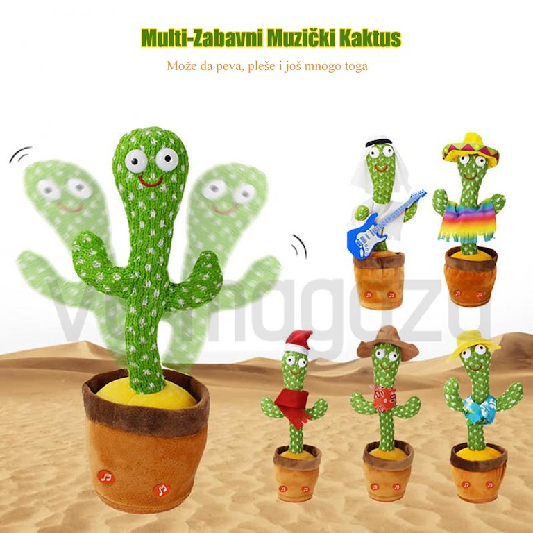Interaktivni i dekorativni muzički kaktus koji peva i pleše