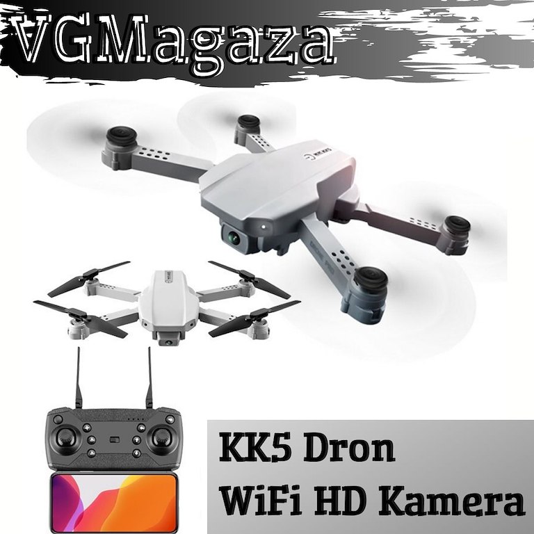 KK5 Dron WiFi FPV HD 1080P sa jednom kamerom