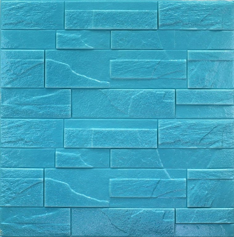 Trodimenzionalne 3D samolepljive tapete – Reljefne – Prava Treća dimenzija – Dekorativni Kamen – Plava