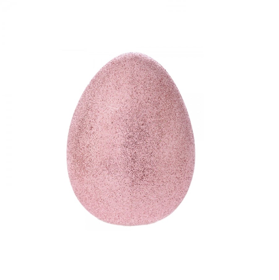 Keramičko jaje glitter srednje rose