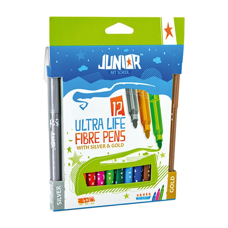 Ultra Life Fibre Pens with Silver and Gold