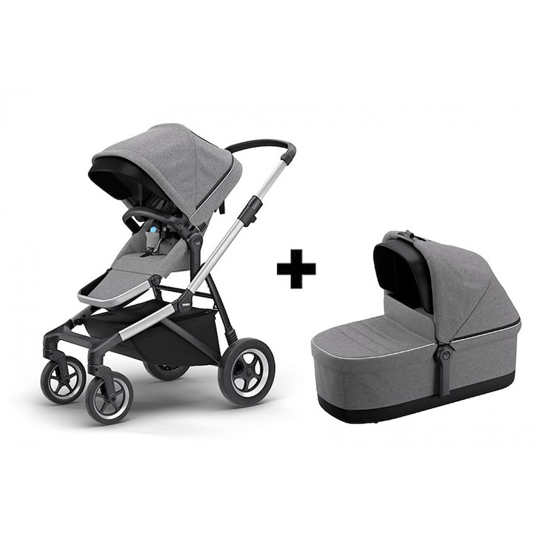 THULE KOLICA ZA DECU SLEEK SIVA + BASSINET 1100006