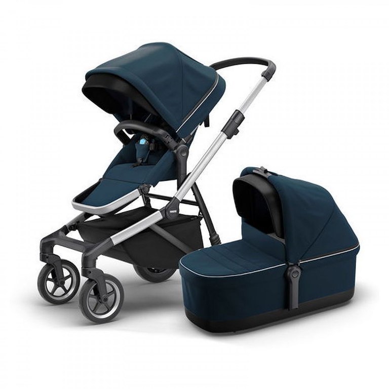 THULE KOLICA ZA DECU SLEEK PLAVA + BASSINET 11000010