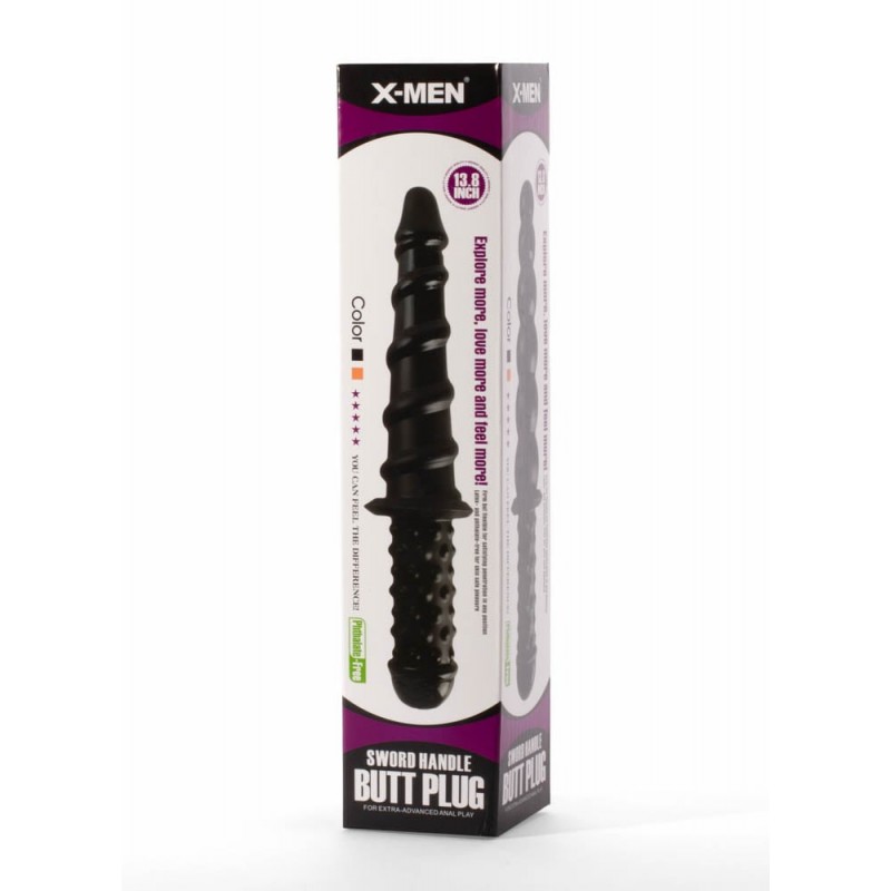 X-Men 13.8" Sword Handle Butt Plug Black I XMEN000186 / 7879