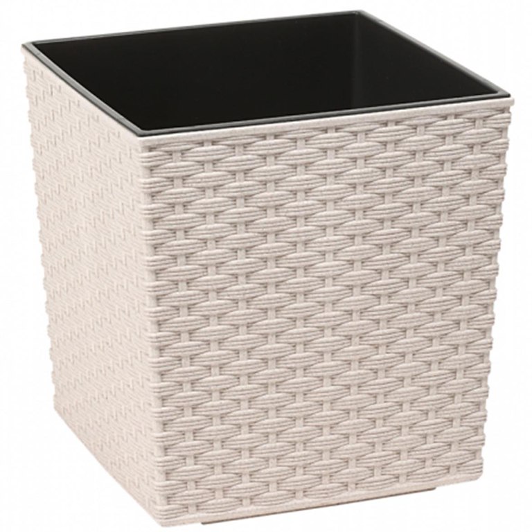 Saksija za cvece Juka Rattan 25x25x26cm bela