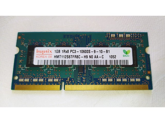 MEMORIJA za laptop SO-DIMM 1GB DDR3 1333MHz