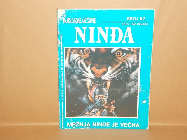 Nindja broj 62 - Mrznja Nindje je vecna