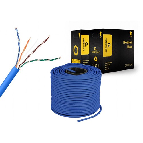 Gembird CAT5e UTP LAN cable (CCA), solid, 1000 ft, 305 m, blue | UPC-5004E-SOL-B