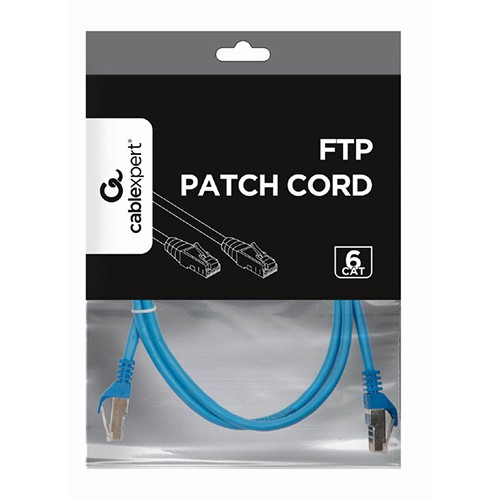 Gembird FTP Cat6 Patch cord, blue, 1 m | PP6-1M/B