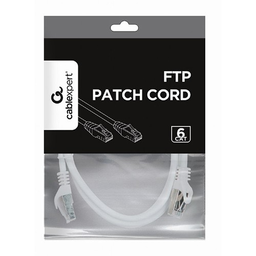 Gembird FTP Cat6 Patch cord, white, 1m | PP6-1M/W