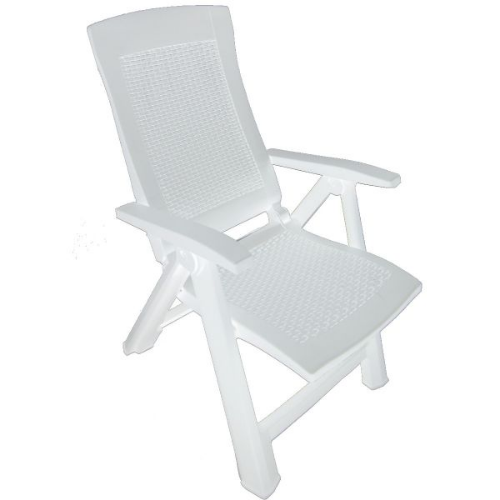 Baštenska stolica Gold DxŠxV: 59x67x106 cm, plastična, bela