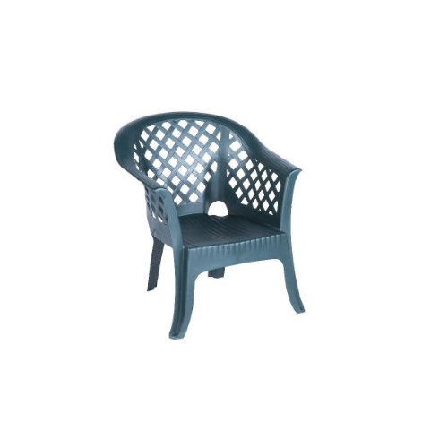 Baštenska fotelja Lario, DxŠxV: 72x72x76 cm, plastična, zelena