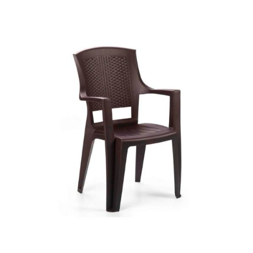 Baštenska stolica Flora DxŠxV: 54x55x81 cm, plastična, braon