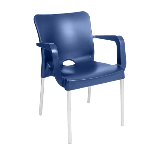 Baštenska stolica Fulya DxŠxV: 54x55x81 cm, plastika i metal, plava