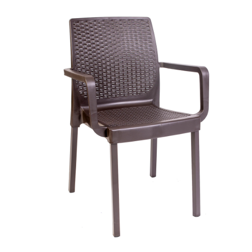 Baštenska stolica Napoli DxŠxV: 51x45x89 cm, plastična, braon
