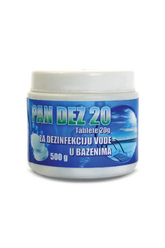 Hlorni preparat za dezinfekciju vode Pan Dez 20 500g