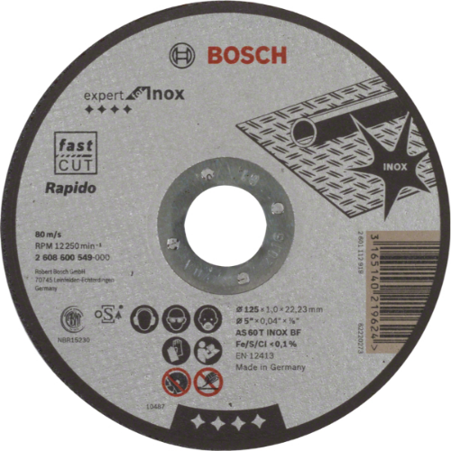 Bosch ploča rezna ravna za inox Expert 125x1mm