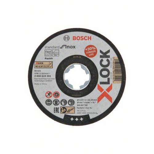 Bosch rezna ploča ravna X-LOCK Standard za Inox 115mm